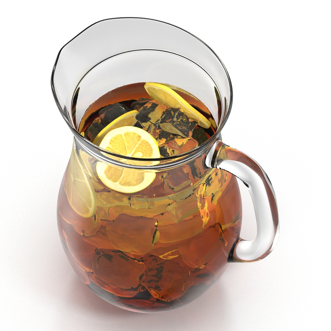 3d model iced tea pitcher modeled