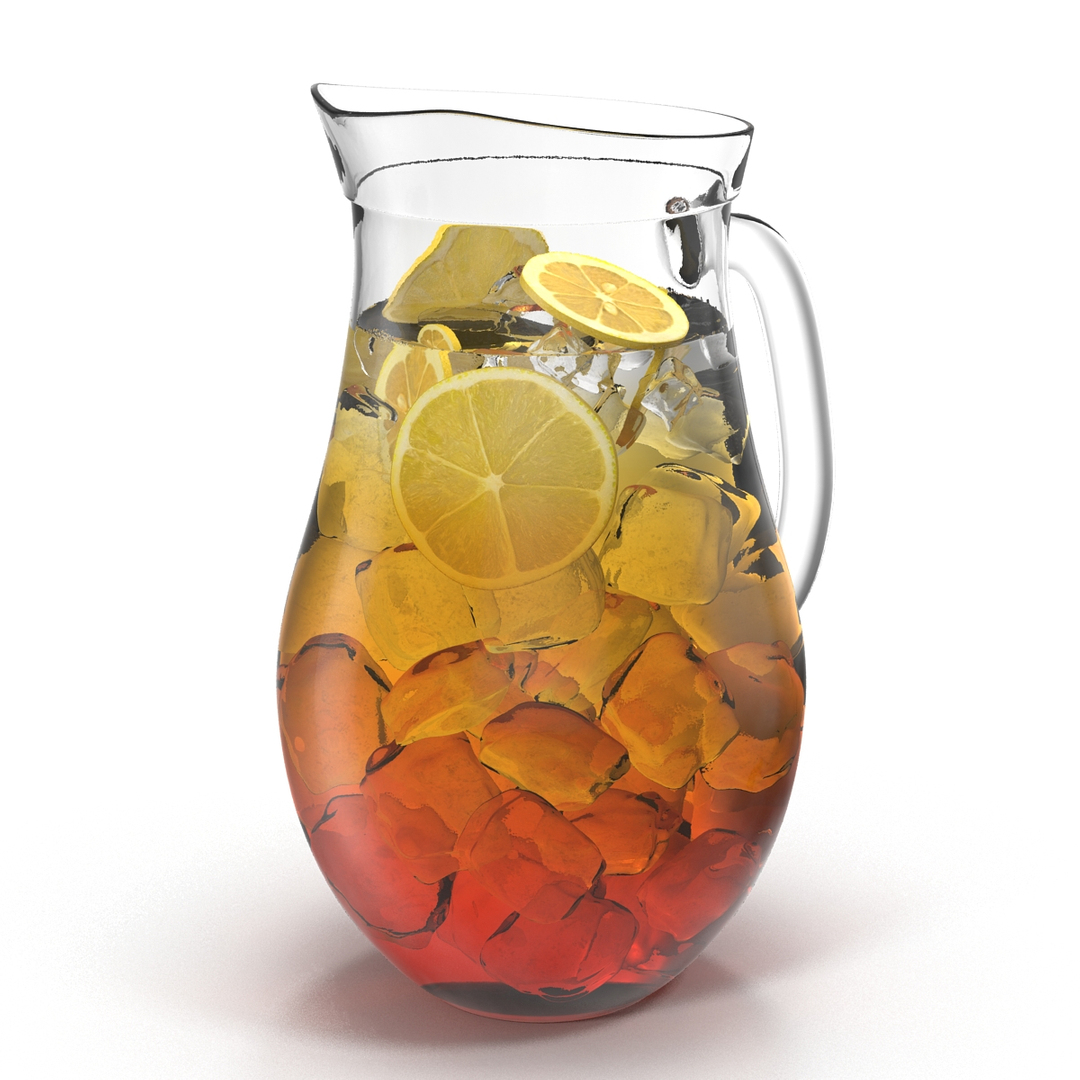 3d model iced tea pitcher modeled