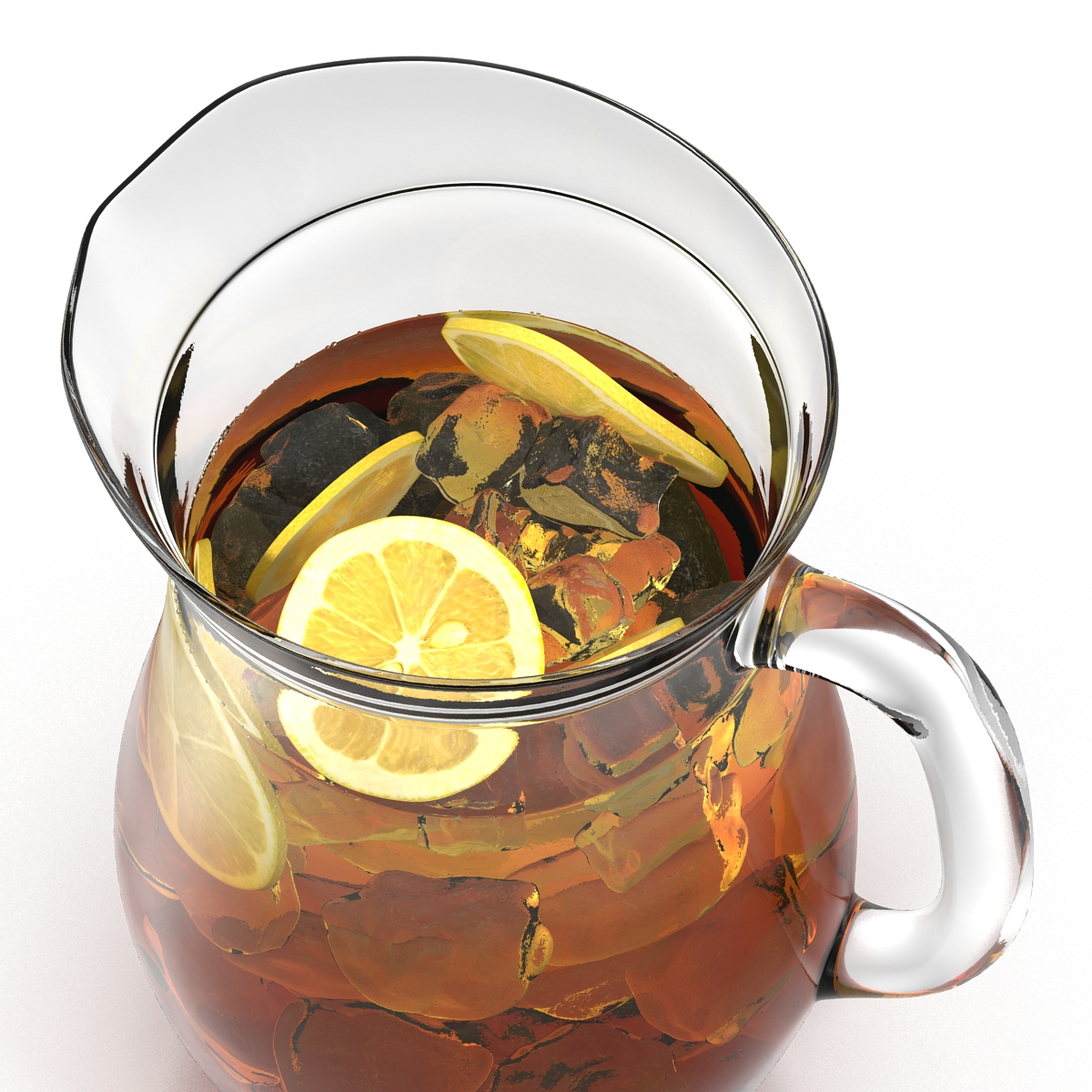 3d model iced tea pitcher modeled