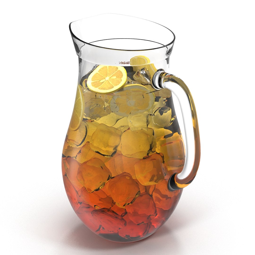 3d model iced tea pitcher modeled