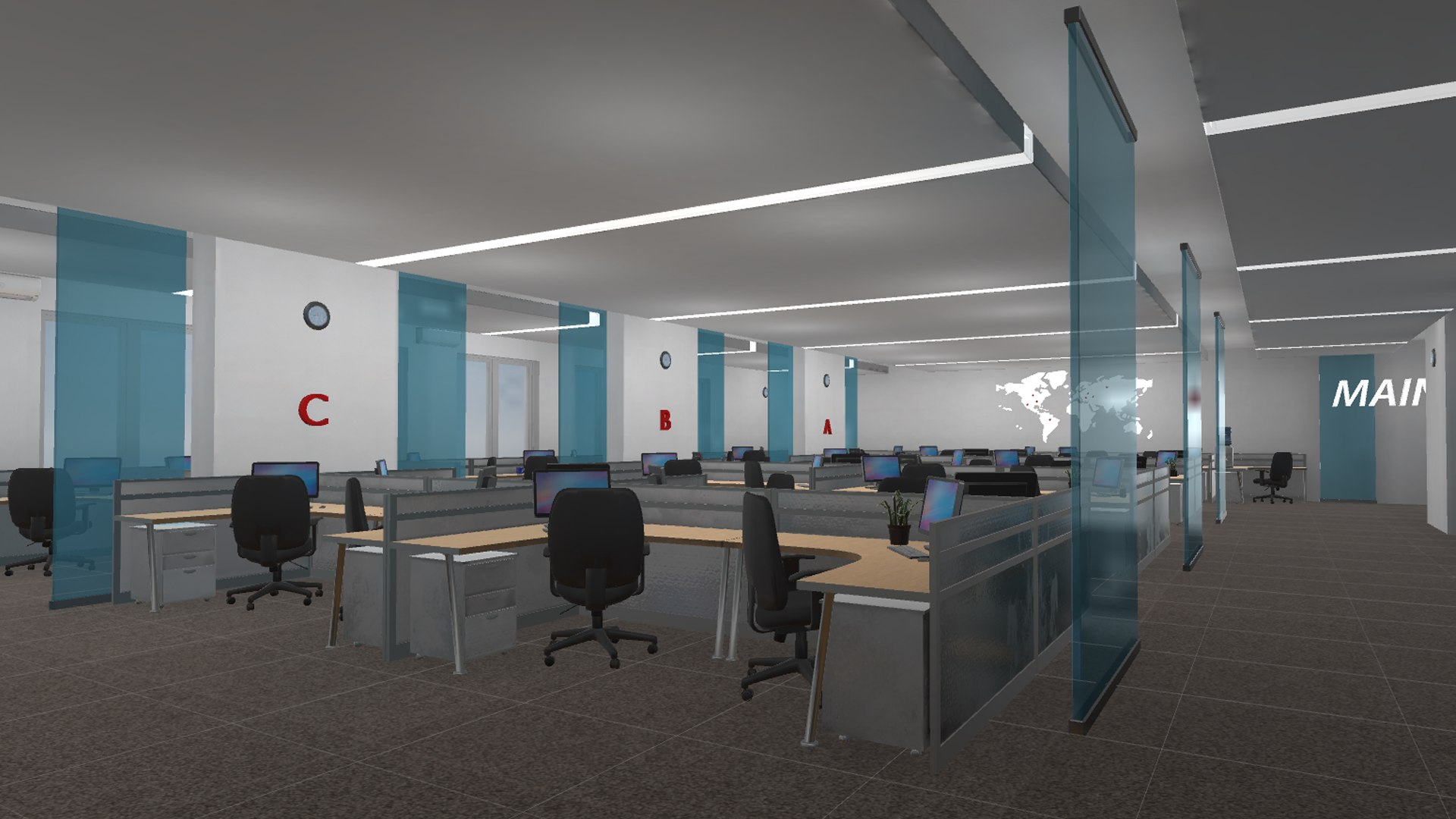 Vr main office interior 3D model - TurboSquid 1427431