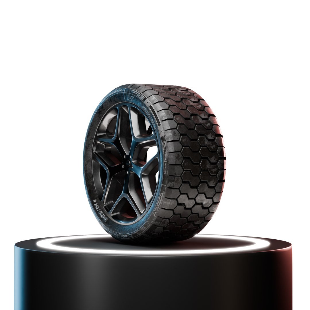 3D High-Detail Realistic Wheel Concept Design 4K Textures 3D Model ...