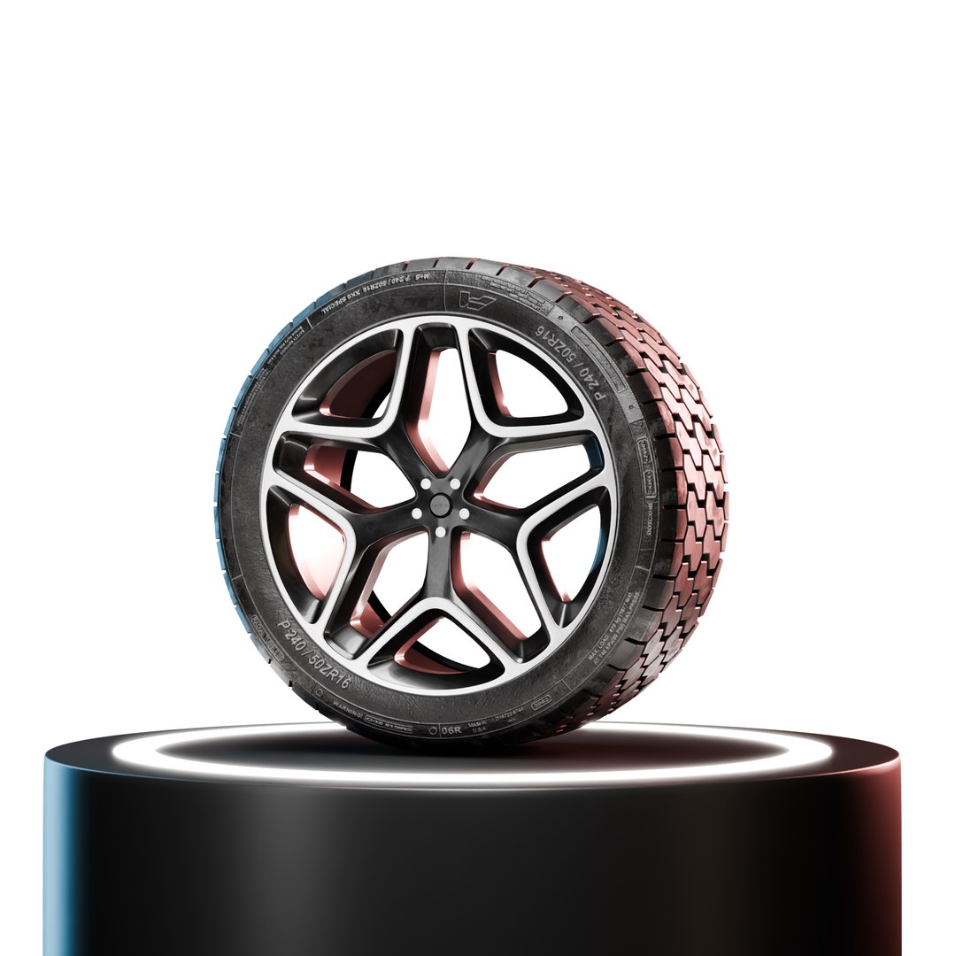 3D High-Detail Realistic Wheel Concept Design 4K Textures 3D Model ...