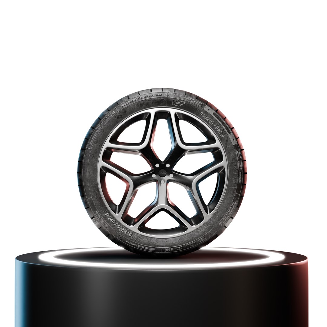 3D High-Detail Realistic Wheel Concept Design 4K Textures 3D Model ...