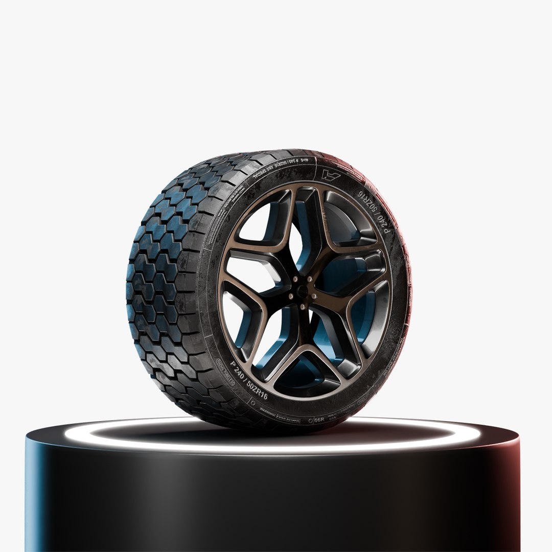 3D High-Detail Realistic Wheel Concept Design 4K Textures 3D Model ...