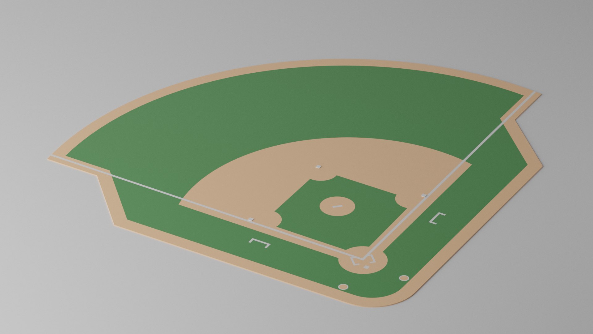 Cartoon Lovely Baseball Field 3D Model - TurboSquid 1810272