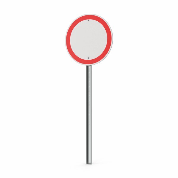 modelo 3d señal de tráfico, no, vehículos - TurboSquid 2006317