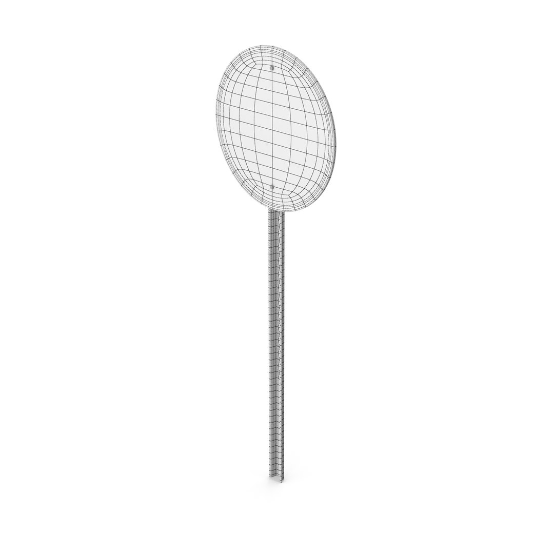 Road Sign No Vehicles 3D model - TurboSquid 2006317