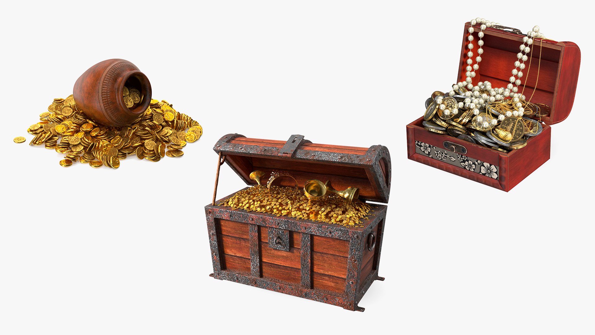 3D Open Treasure Box Collection 2 - TurboSquid 2160672
