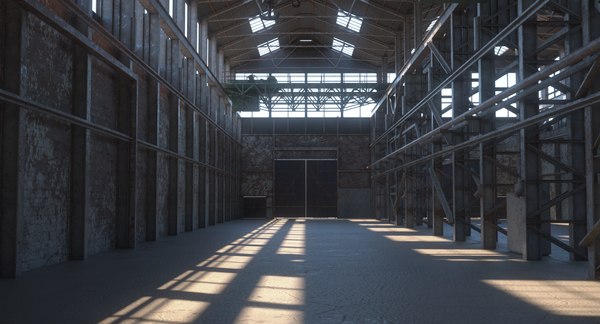3D model abandoned warehouse - TurboSquid 1353221