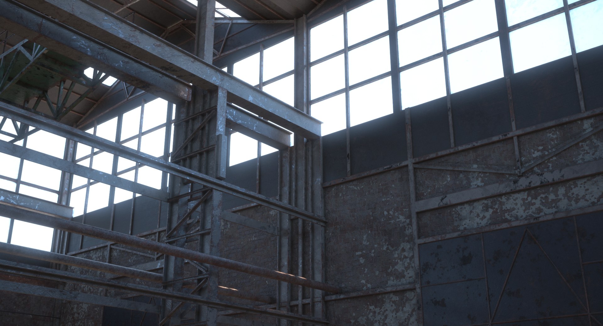 3D model abandoned warehouse - TurboSquid 1353221