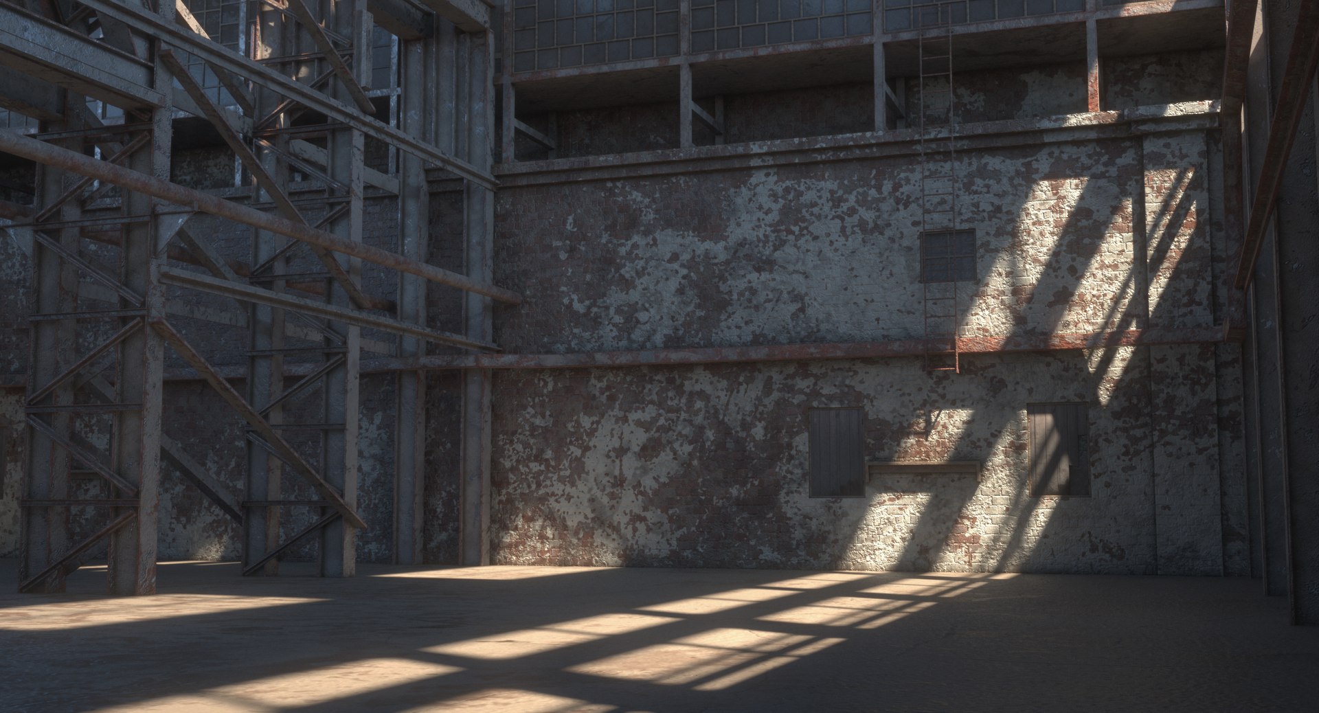 3D Model Abandoned Warehouse - TurboSquid 1353221