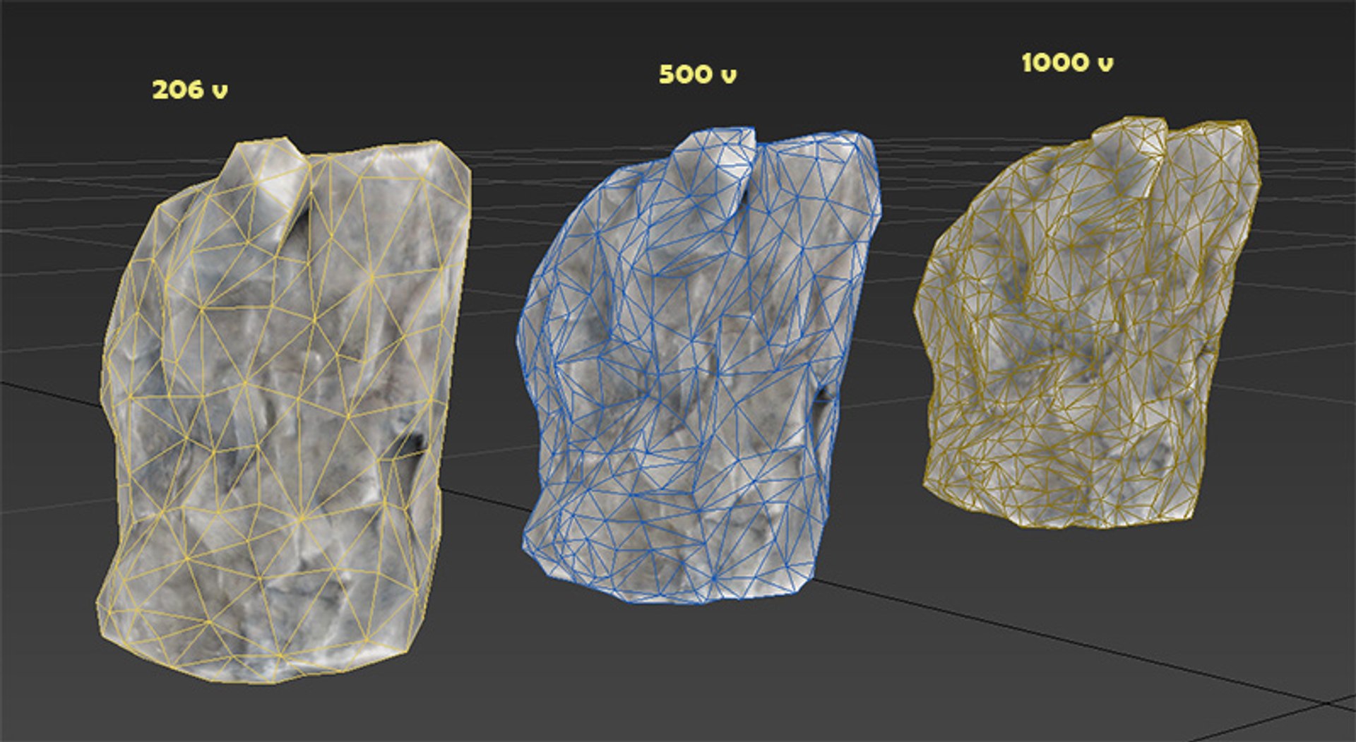 3d Model Rock Normal Lods
