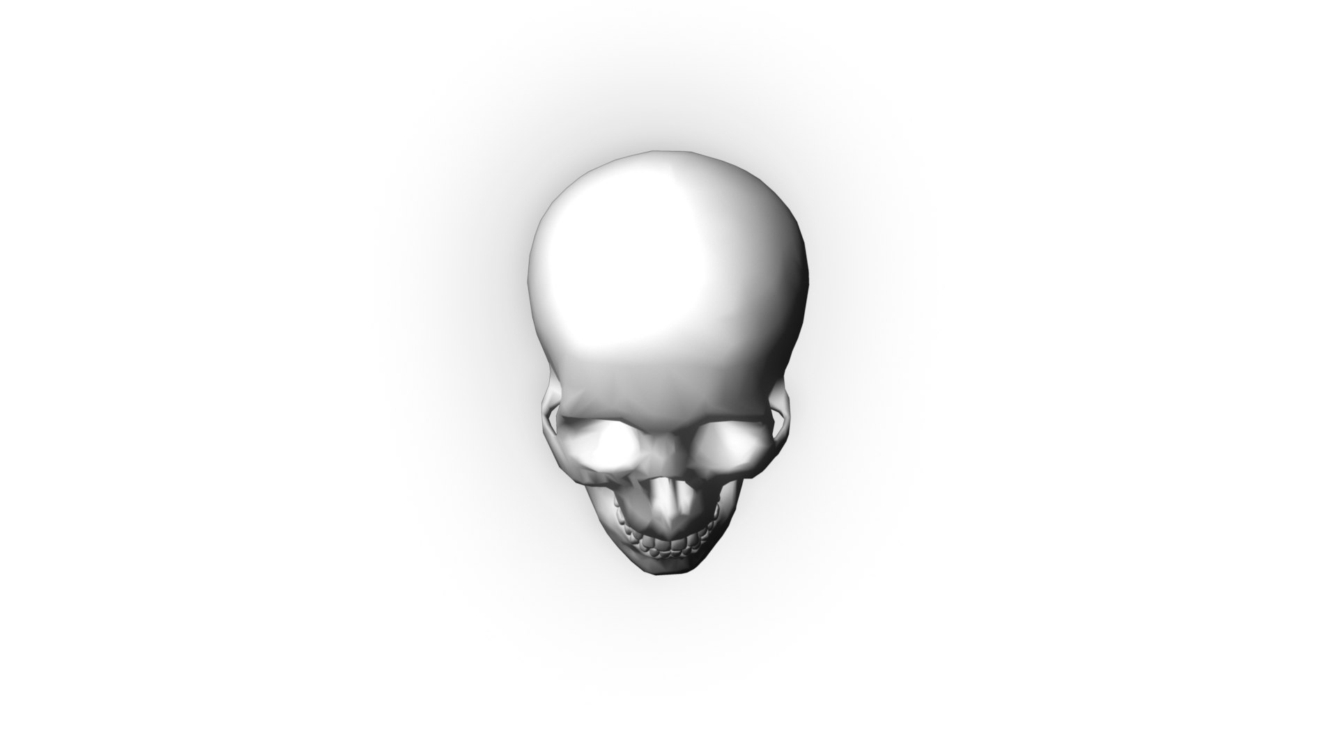 Glowing Human Skull 3d Model