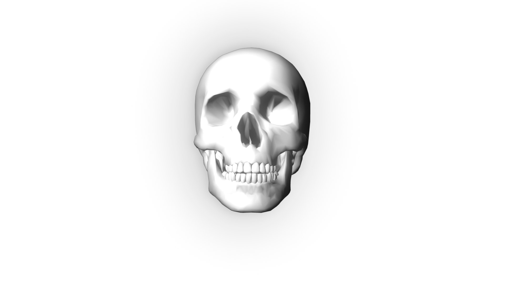 Glowing Human Skull 3d Model