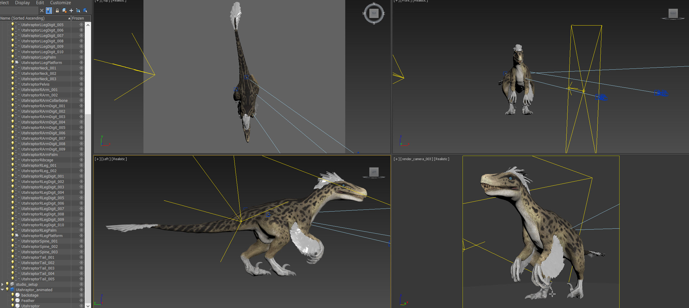 Utahraptor Animated 3D model - TurboSquid 1722540