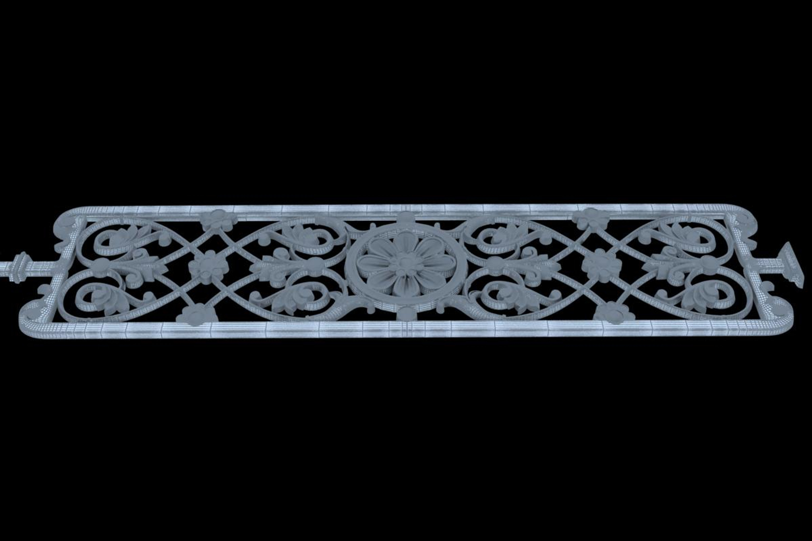 3d Model Ornamental Grille Vegetable
