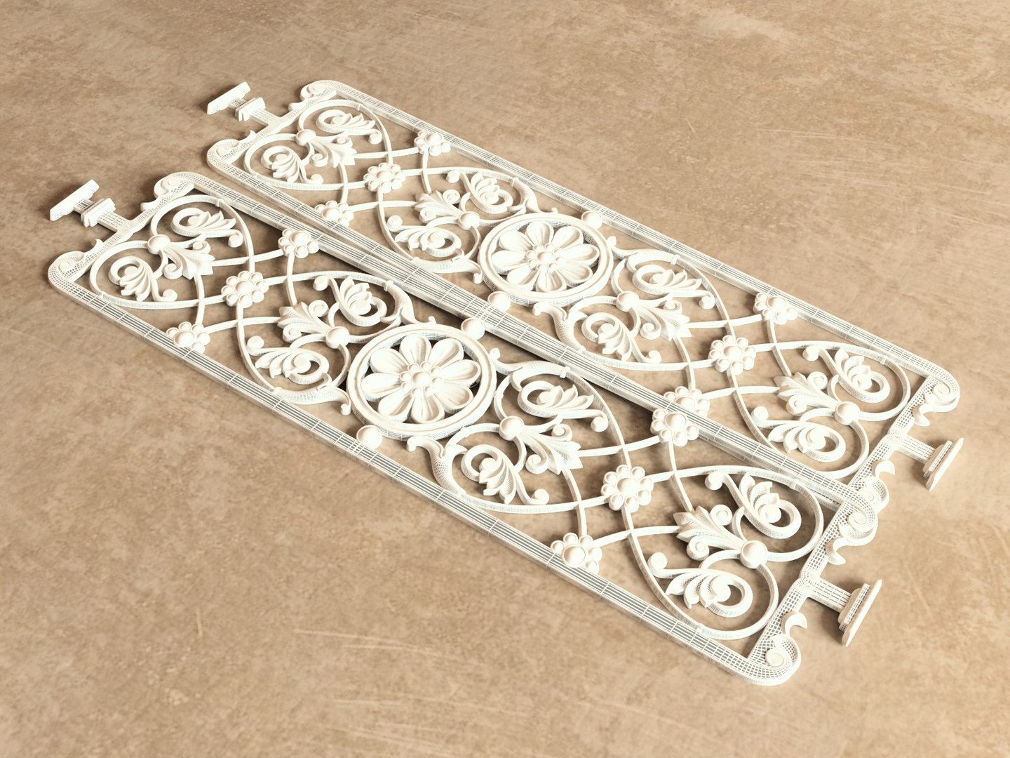 3d Model Ornamental Grille Vegetable