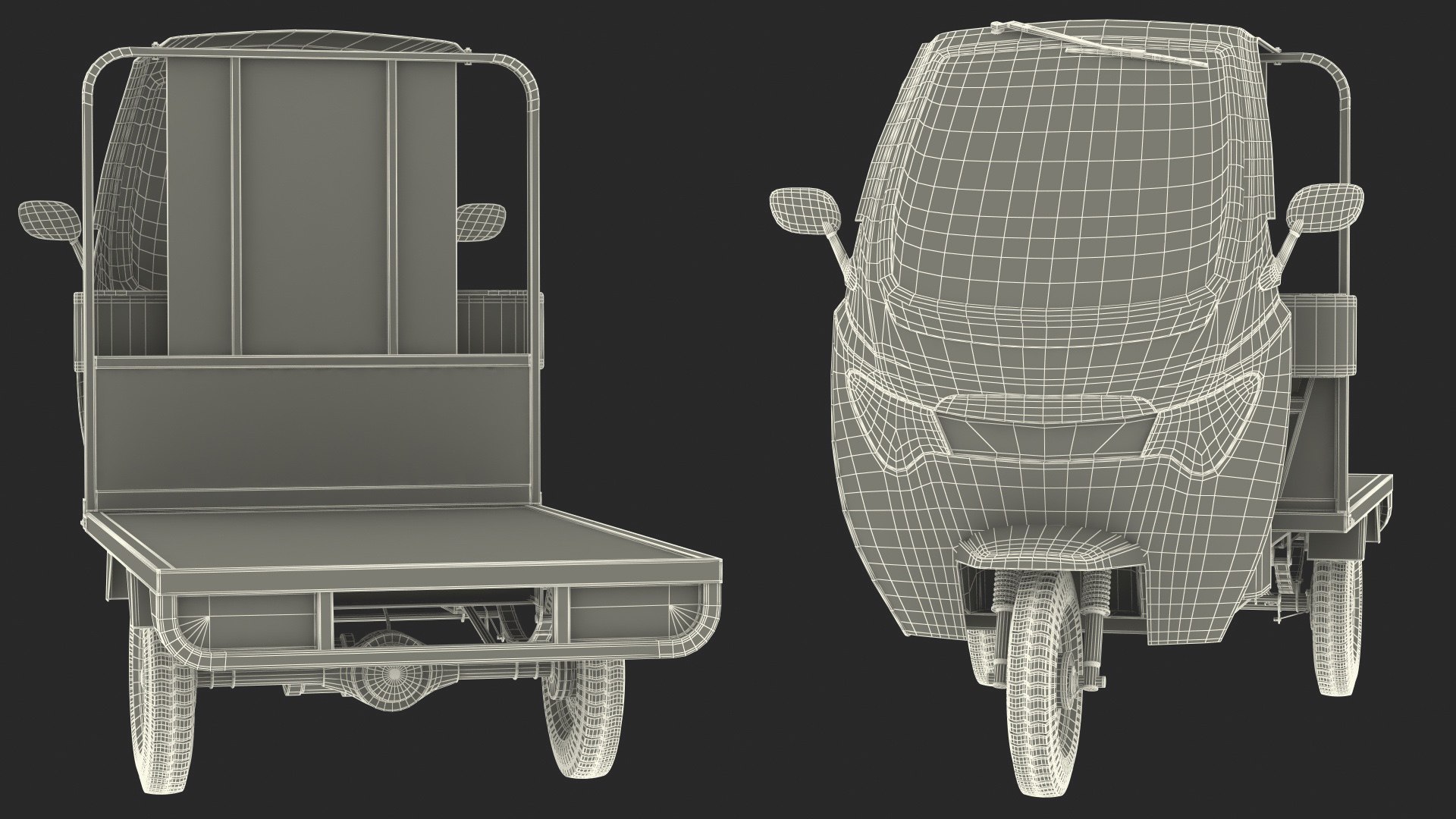 3D rigged rickshaws - TurboSquid 1597116