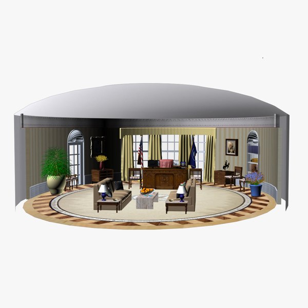 3D presidential oval office - TurboSquid 1390140