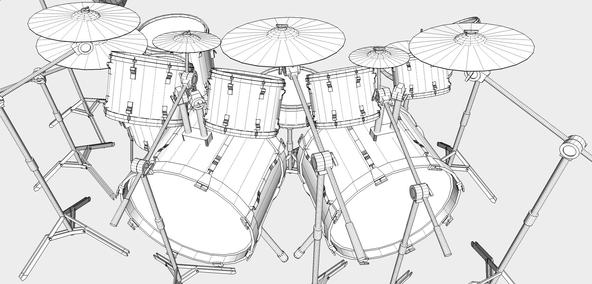 3d drums percussion kit