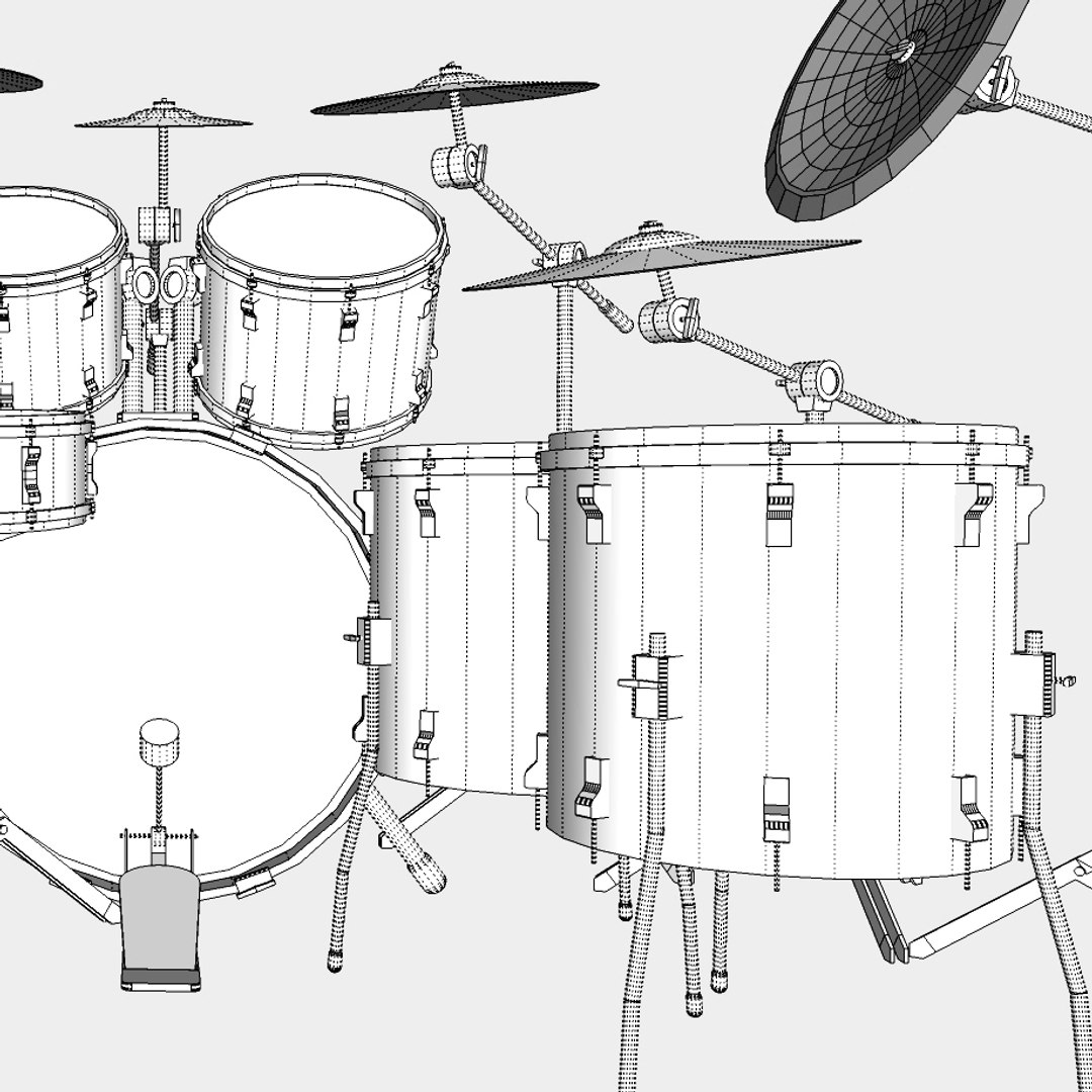 3d drums percussion kit
