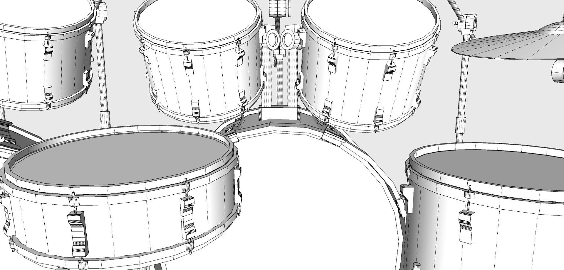 3d drums percussion kit