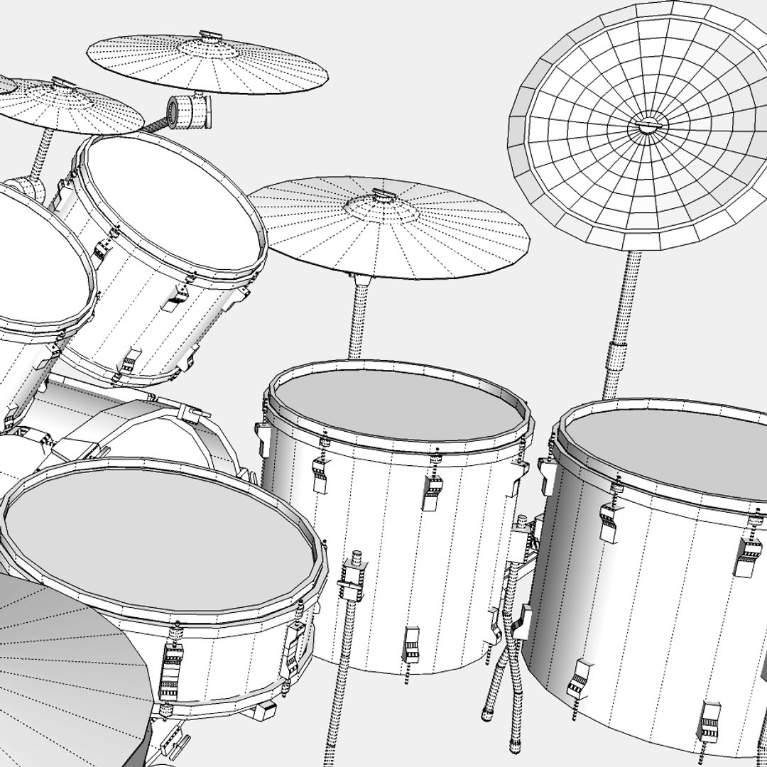 3d drums percussion kit