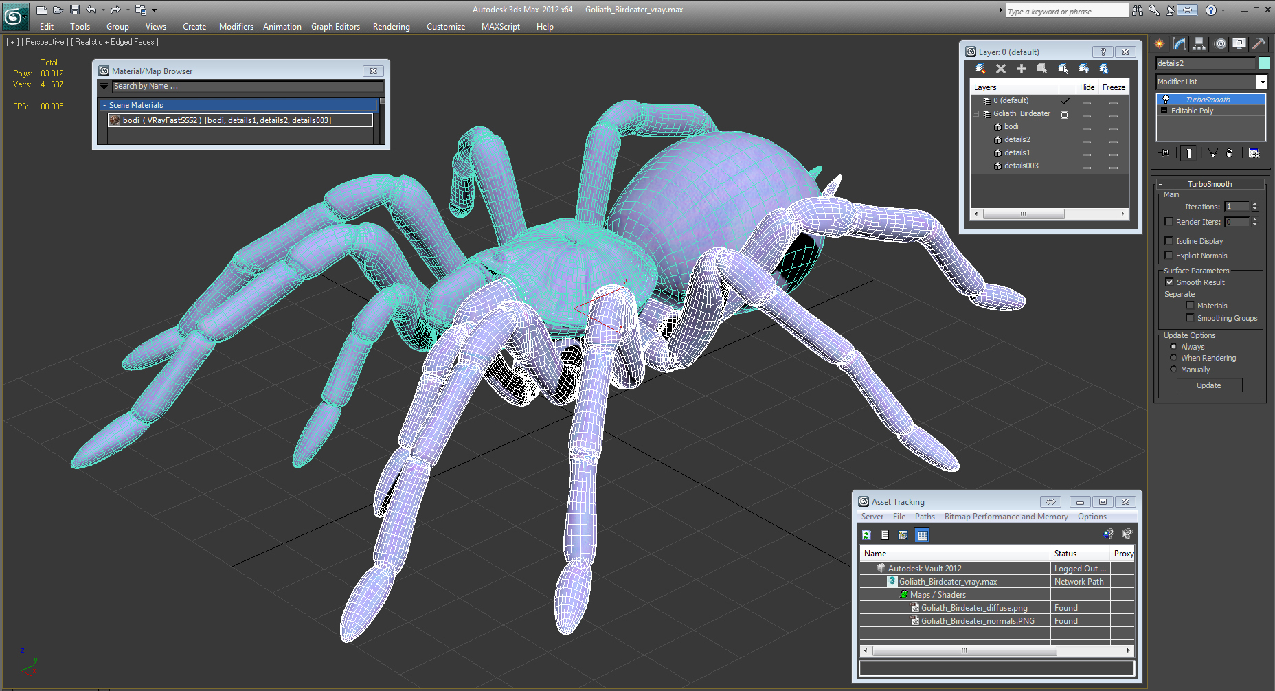 3D goliath birdeater model - TurboSquid 1258128