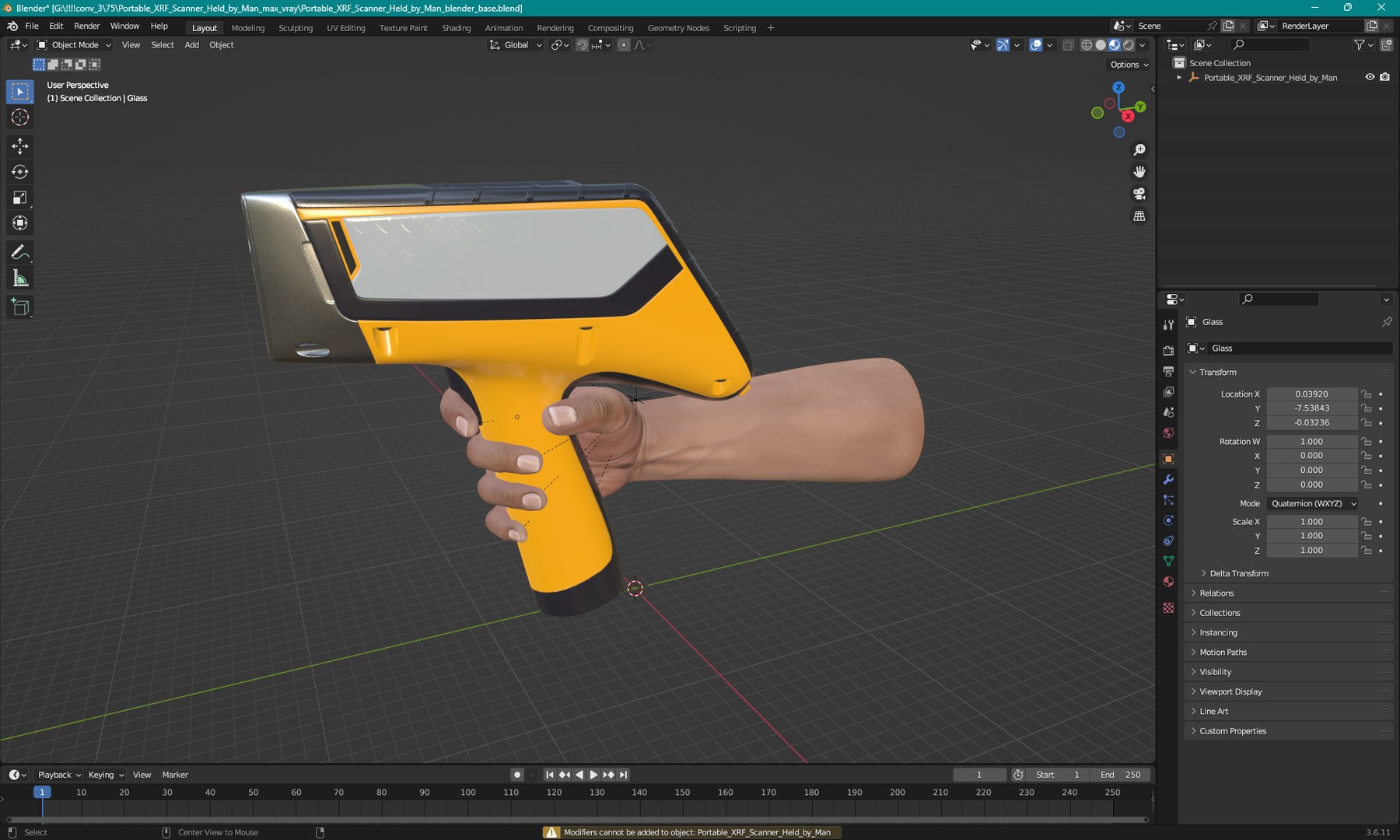 Portable XRF Scanner Held By Man Model - TurboSquid 2384767