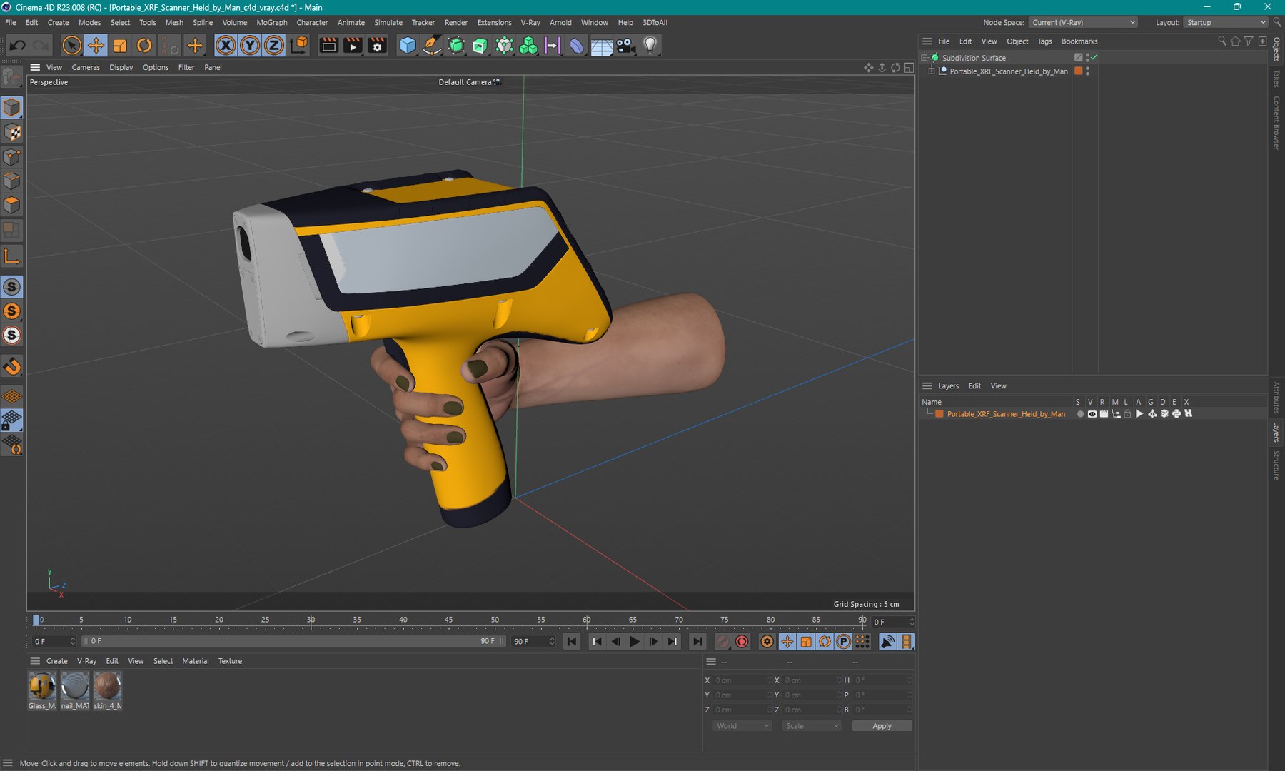Portable XRF Scanner Held By Man Model - TurboSquid 2384767