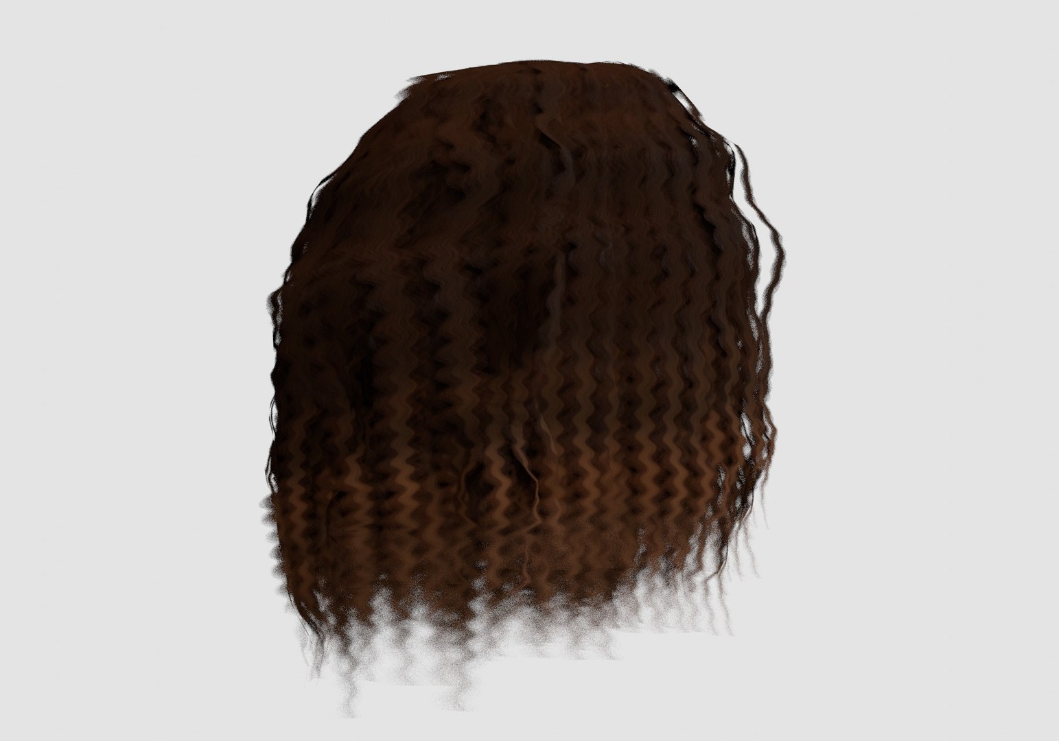 3D Model Brown Afro Hair - TurboSquid 1906275