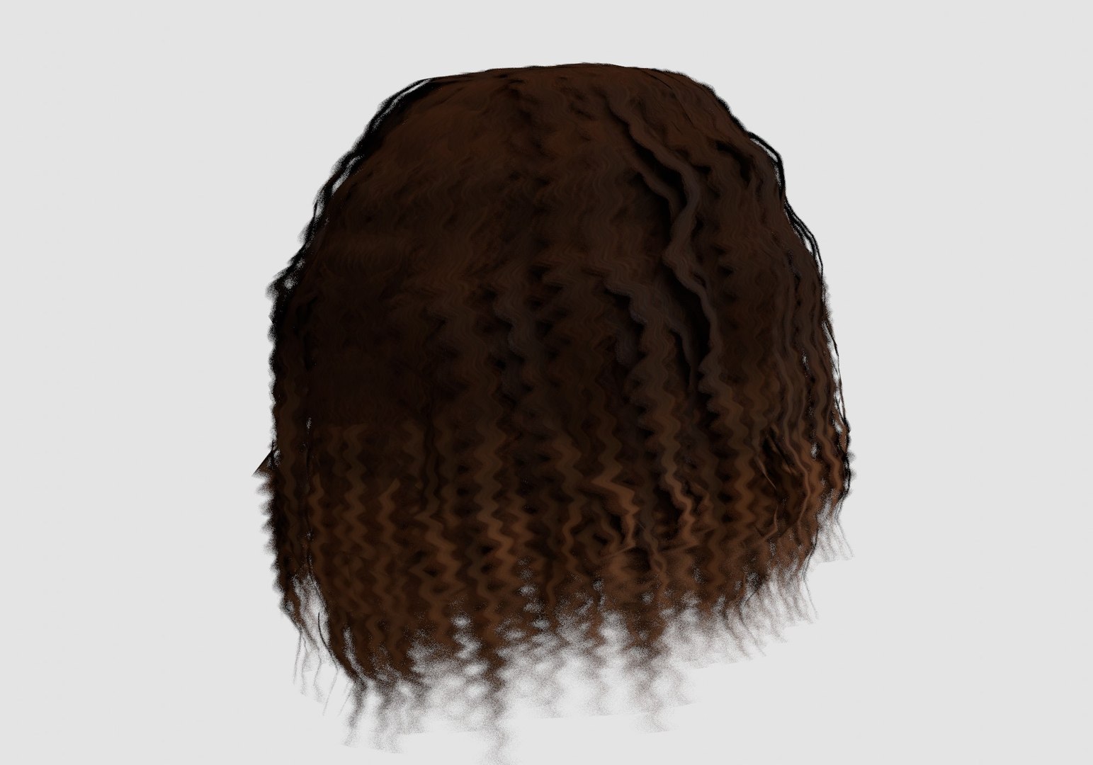 3D Model Brown Afro Hair - TurboSquid 1906275