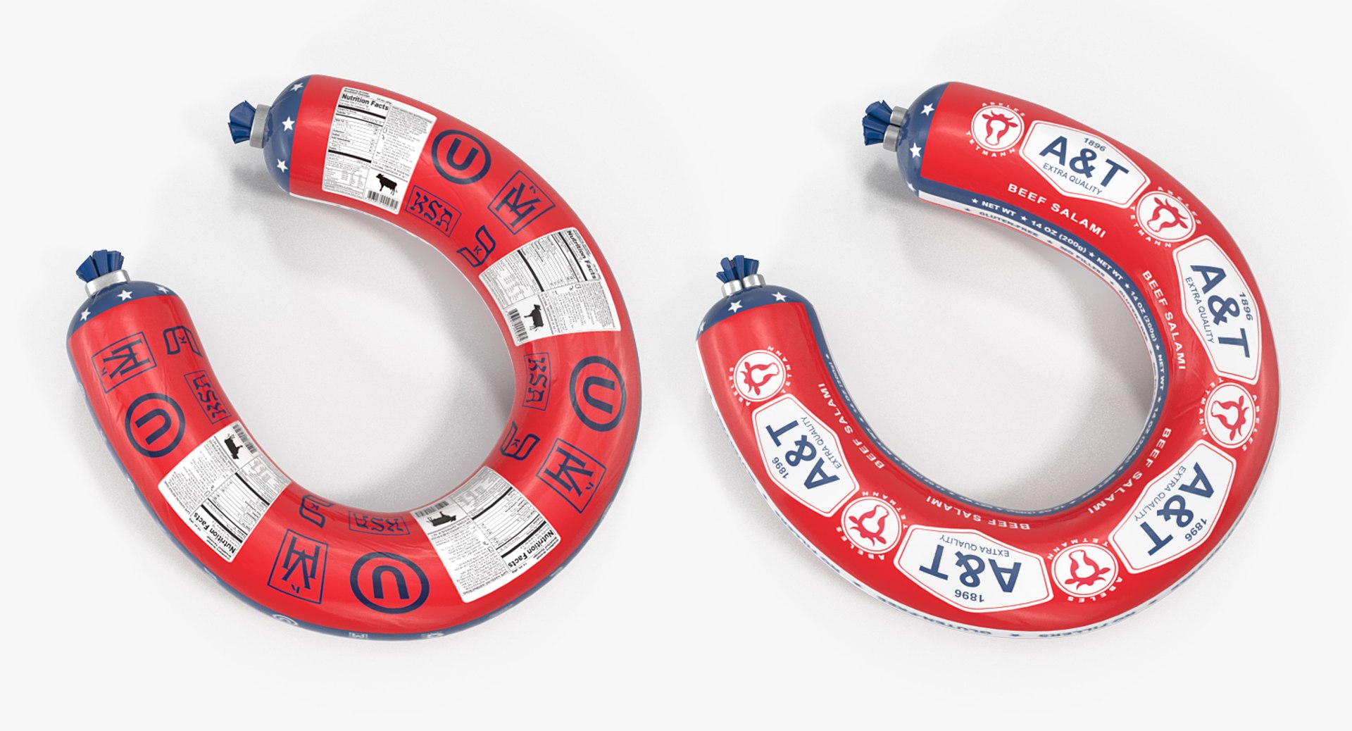 Horseshoe Shaped Salami Sausage 3D Model - TurboSquid 1341958