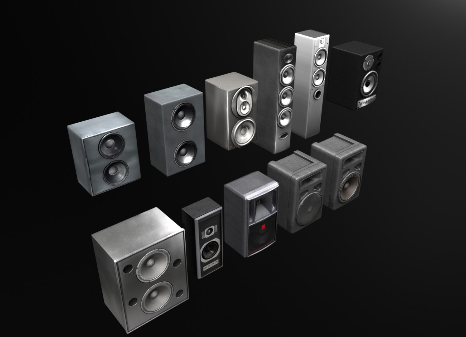 3d Model Speaker Loudspeaker