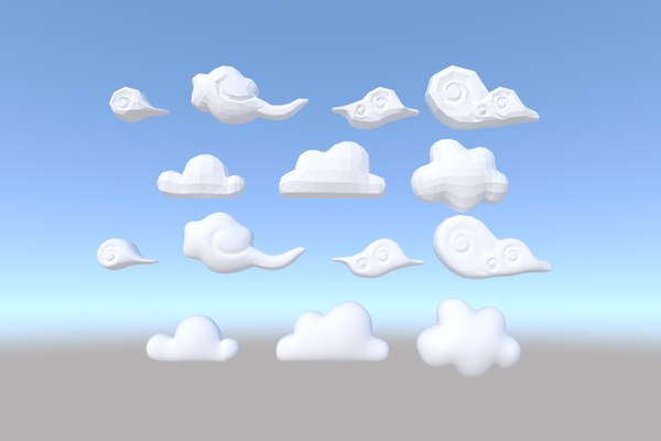 Cartoon Cloud 3D Models for Download | TurboSquid