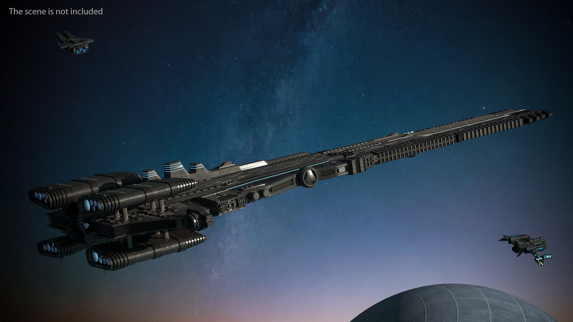 3D Sci Fi Interplanetary Spacecraft Dark - TurboSquid 2226140