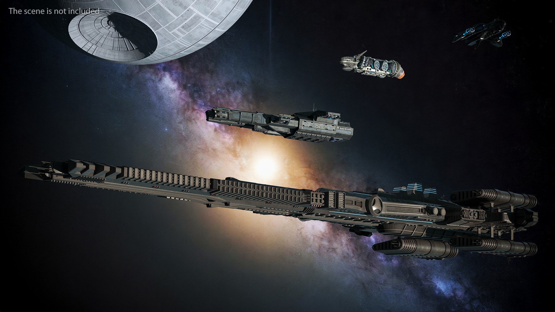 3D Sci Fi Interplanetary Spacecraft Dark - TurboSquid 2226140