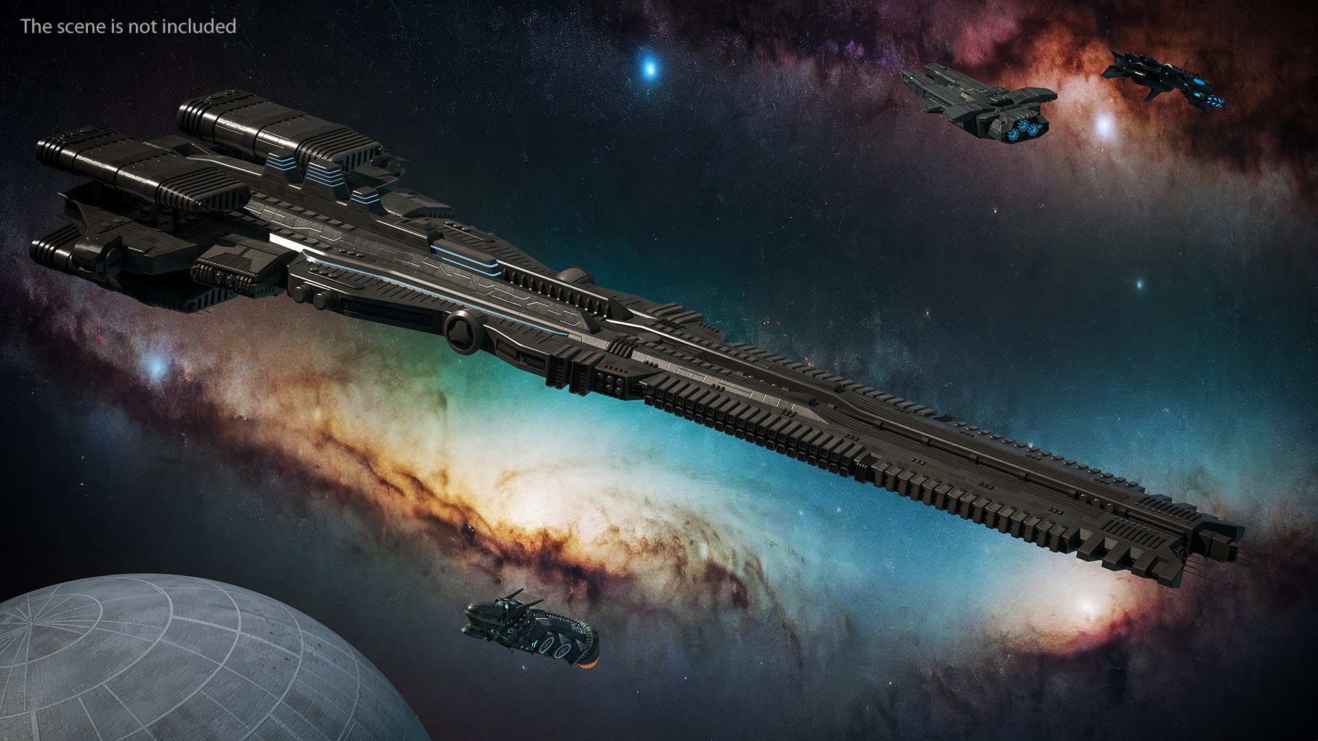 3D Sci Fi Interplanetary Spacecraft Dark - TurboSquid 2226140