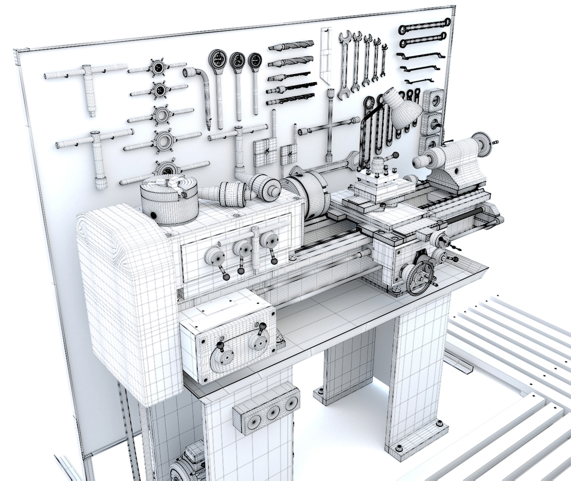 Lathe 3D model - TurboSquid 1809244
