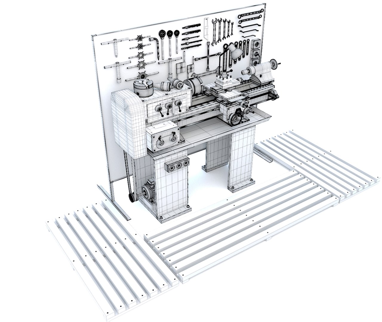 Lathe 3D Model - TurboSquid 1809244