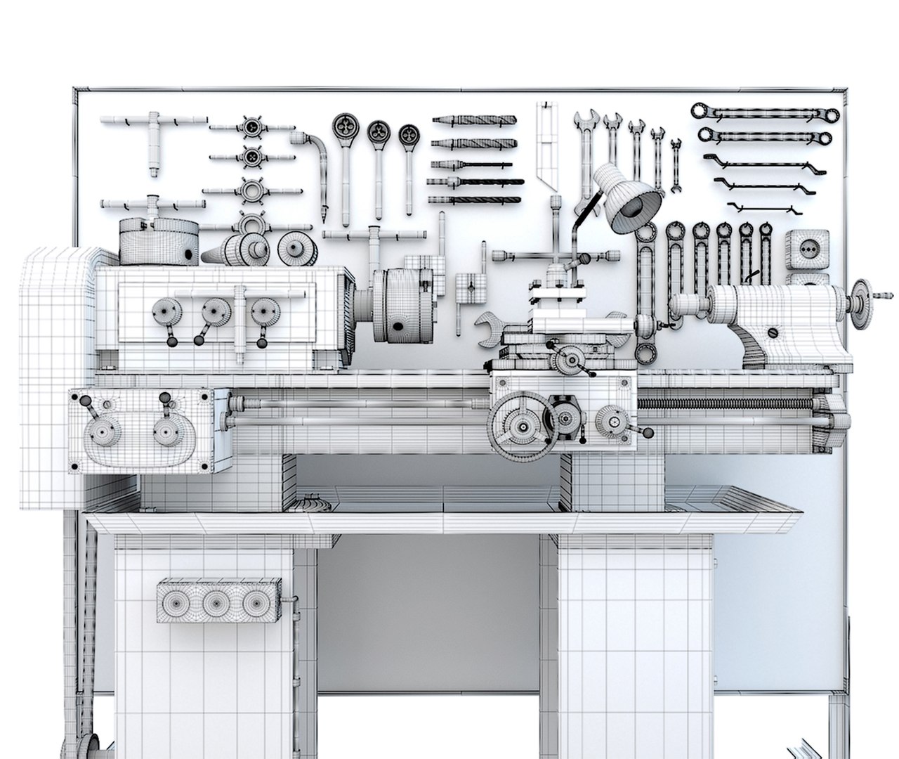 Lathe 3D Model - TurboSquid 1809244