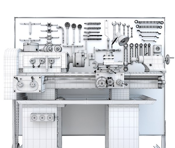 Lathe 3D model - TurboSquid 1809244