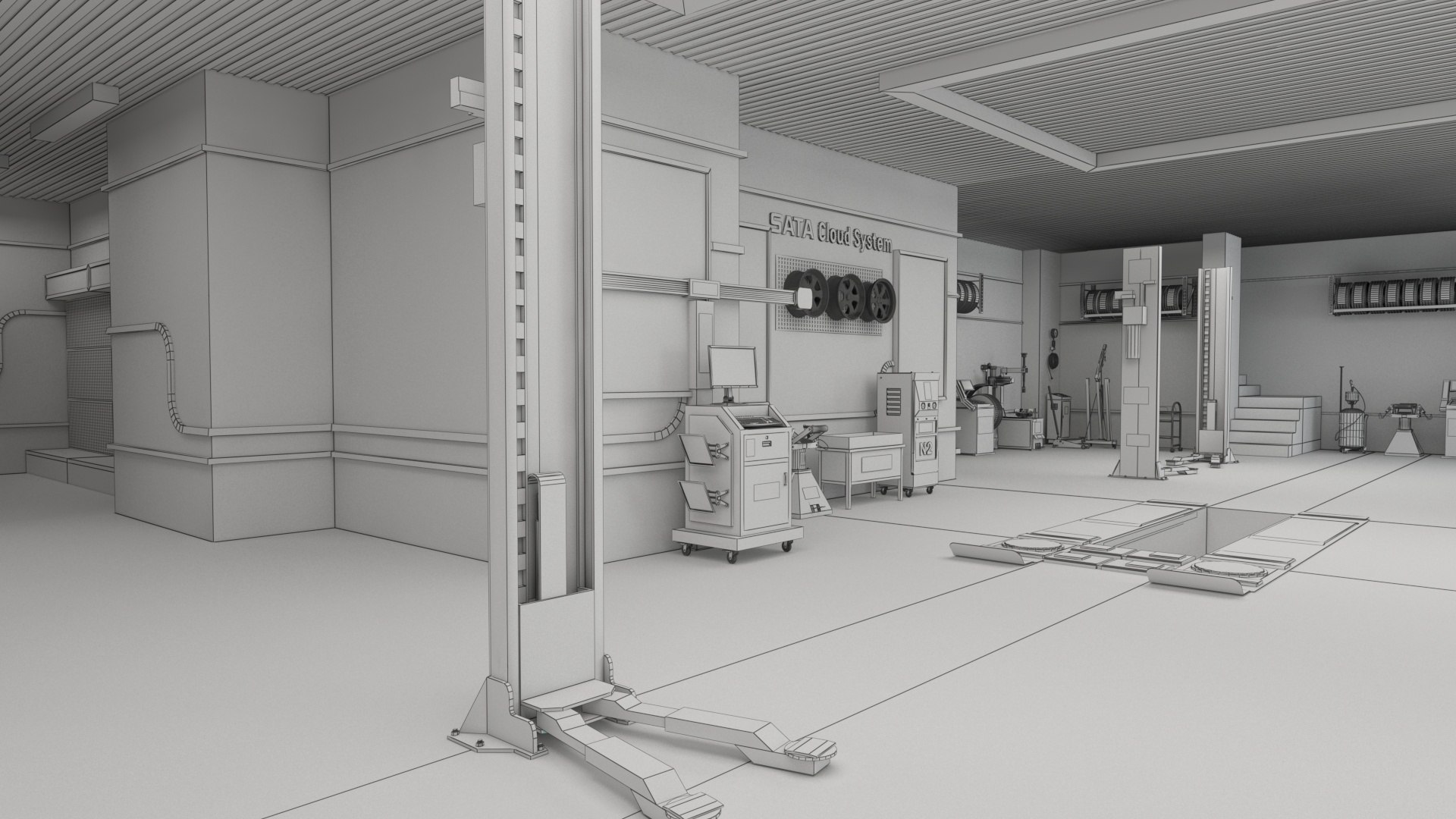 Car Repair Service 02 Model - TurboSquid 1789244