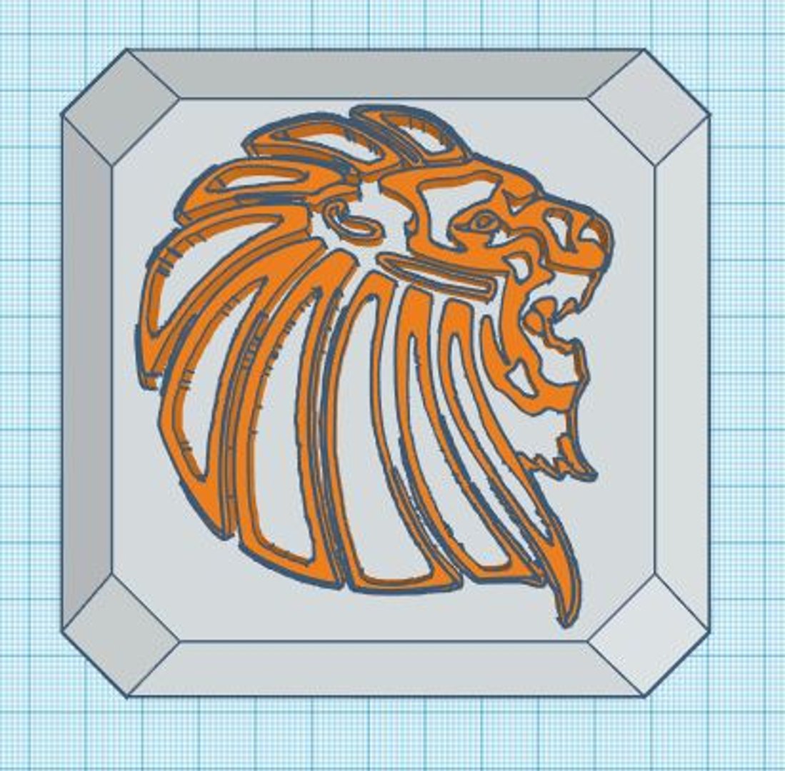 3D cool lion head base - TurboSquid 1341173