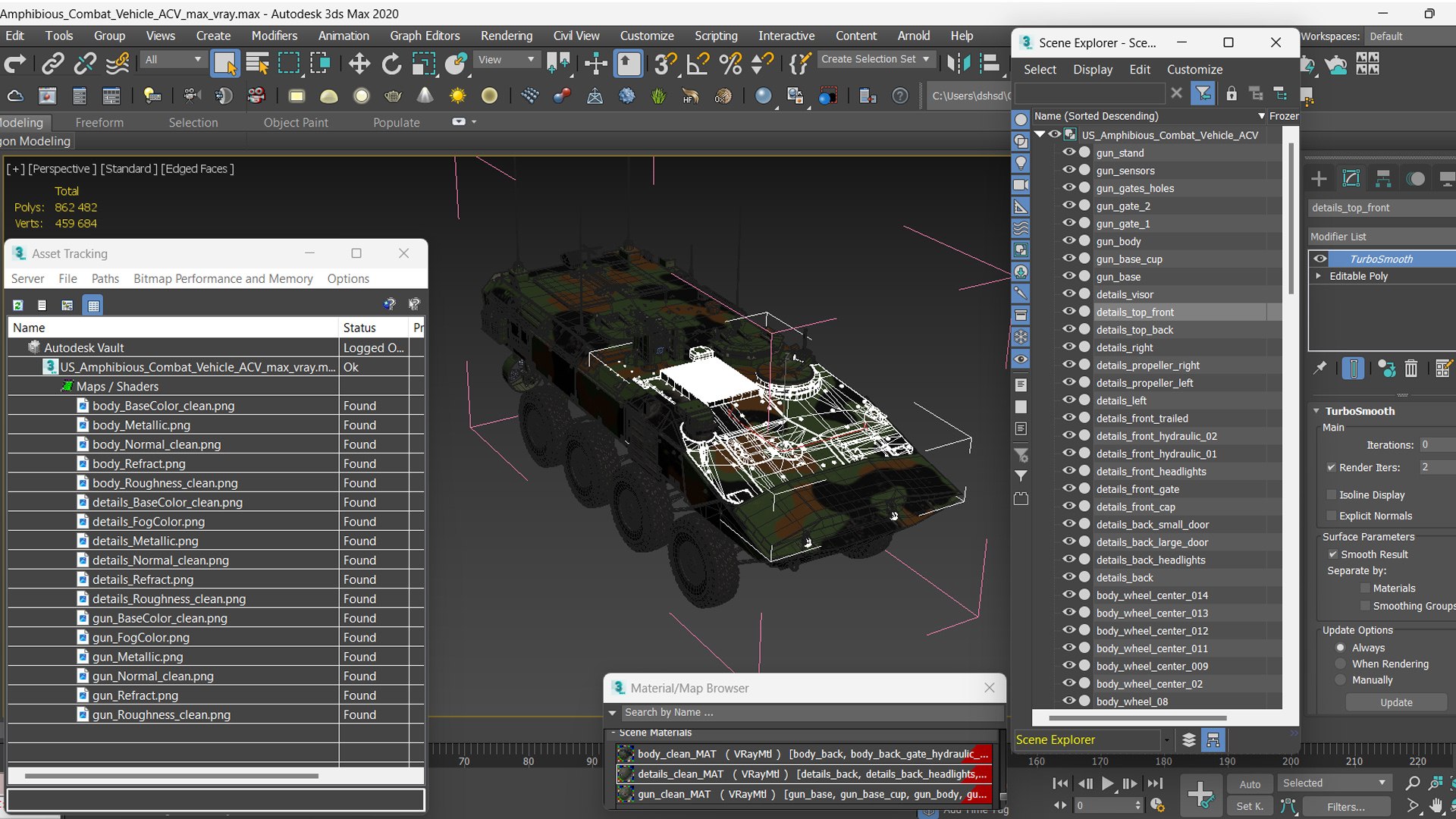 3D US Amphibious Combat Vehicle ACV - TurboSquid 2274480