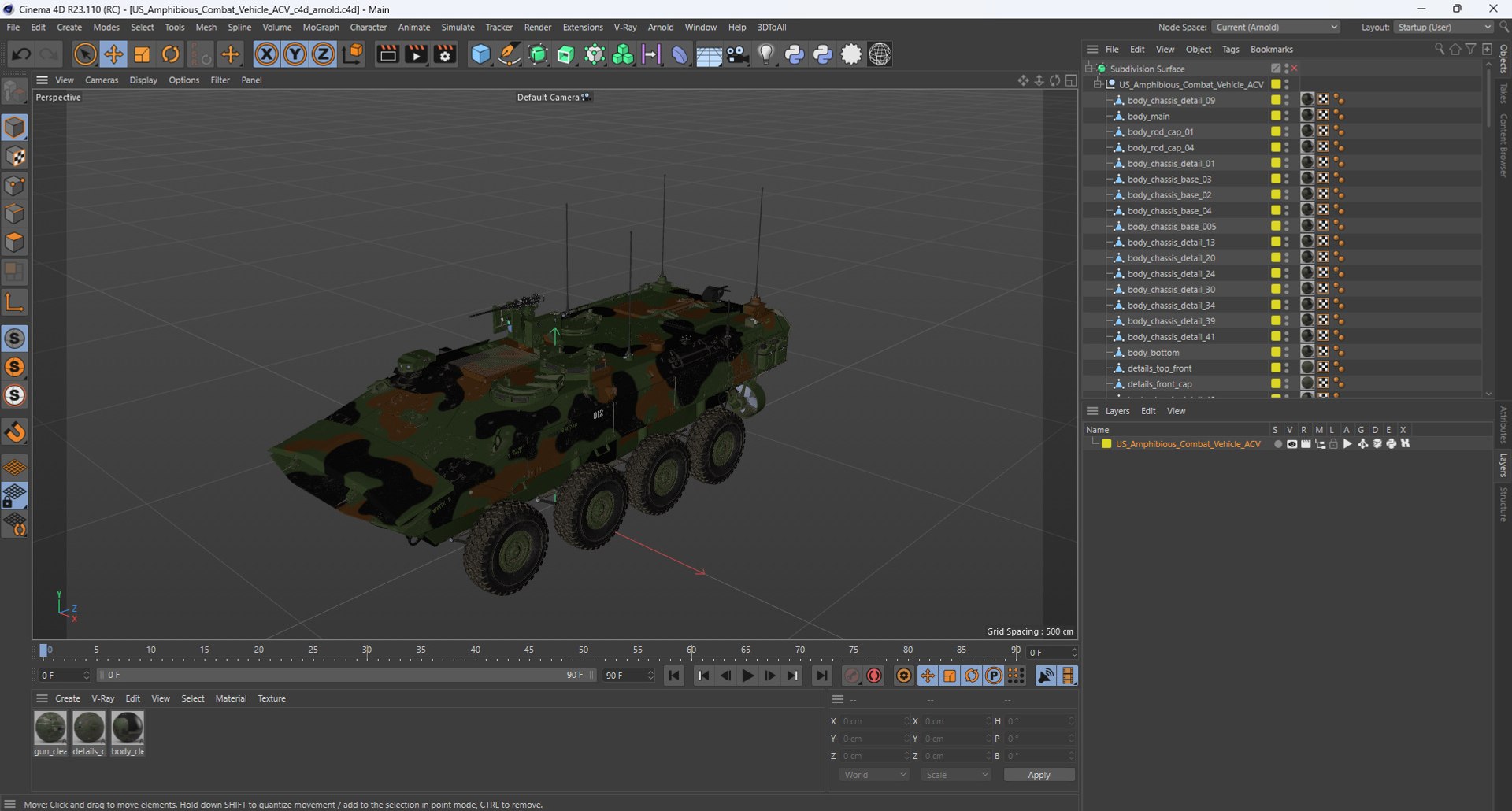 3D US Amphibious Combat Vehicle ACV - TurboSquid 2274480