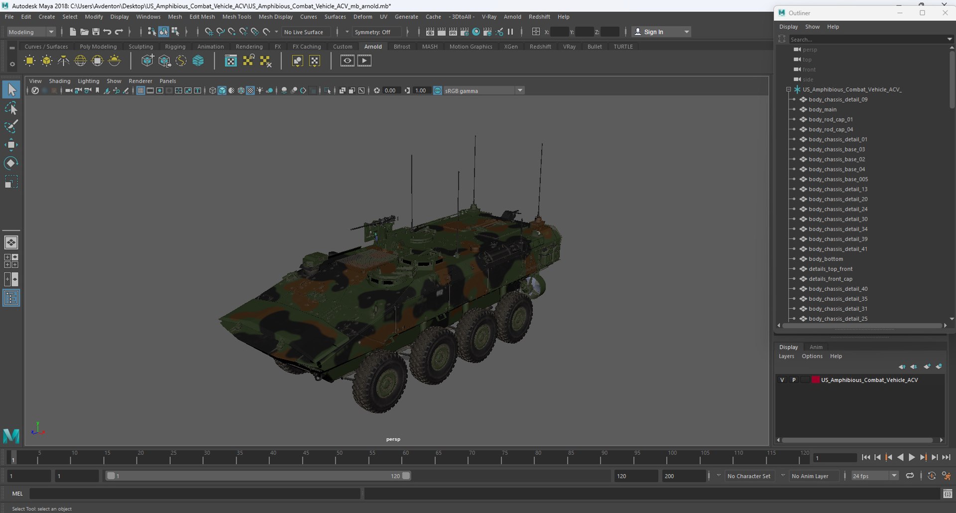 3D US Amphibious Combat Vehicle ACV - TurboSquid 2274480