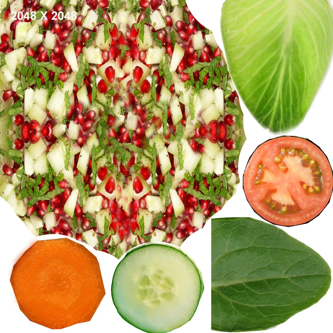 3d Salad Food Vegetables