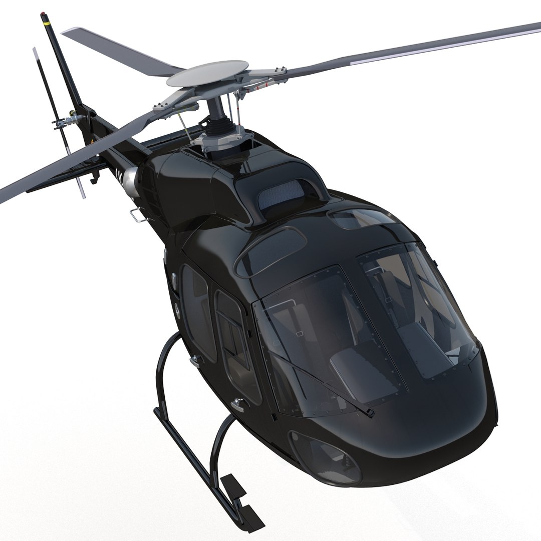 3d Model Helicopter Eurocopter As355 Rigged